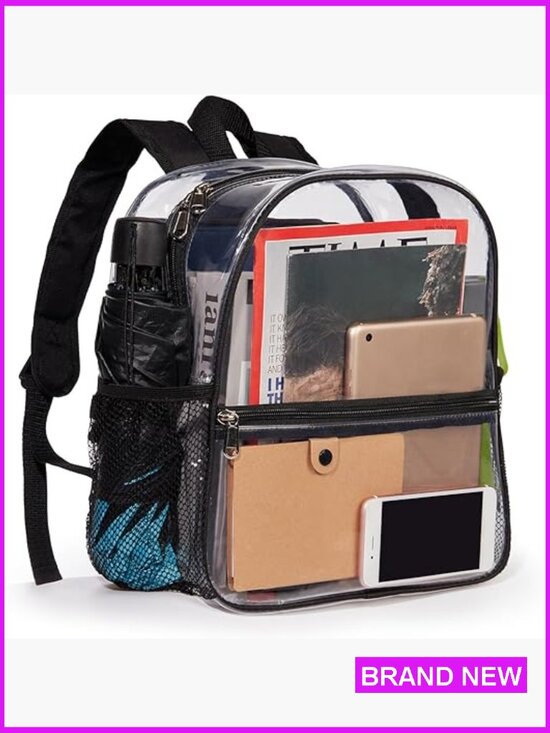 Bags | Clear Mini Backpack Stadium Approved Heavy Duty Pvc Travel ...